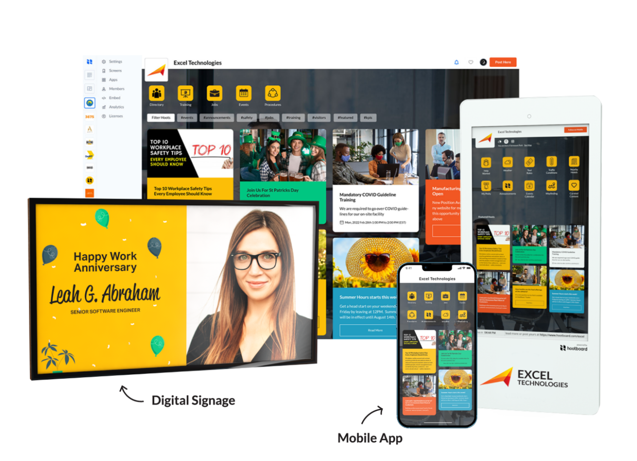 9 Digital Signage Employee Internal Communication Ideas